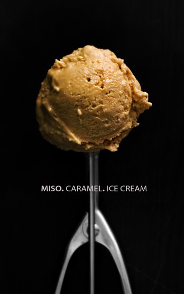 filthy rich miso caramel ice cream