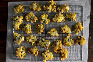 corn and seaweed tempura popper