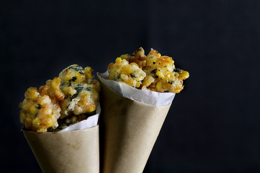 corn and seaweed tempura popper – Lady and Pups
