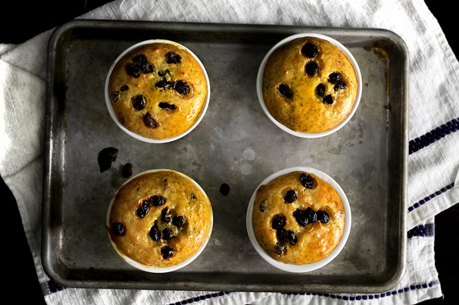 rum and raisin baked tapioca pudding