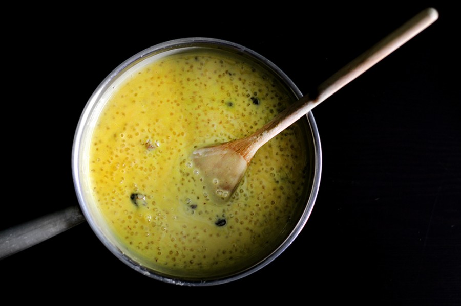 rum and raisin baked tapioca pudding