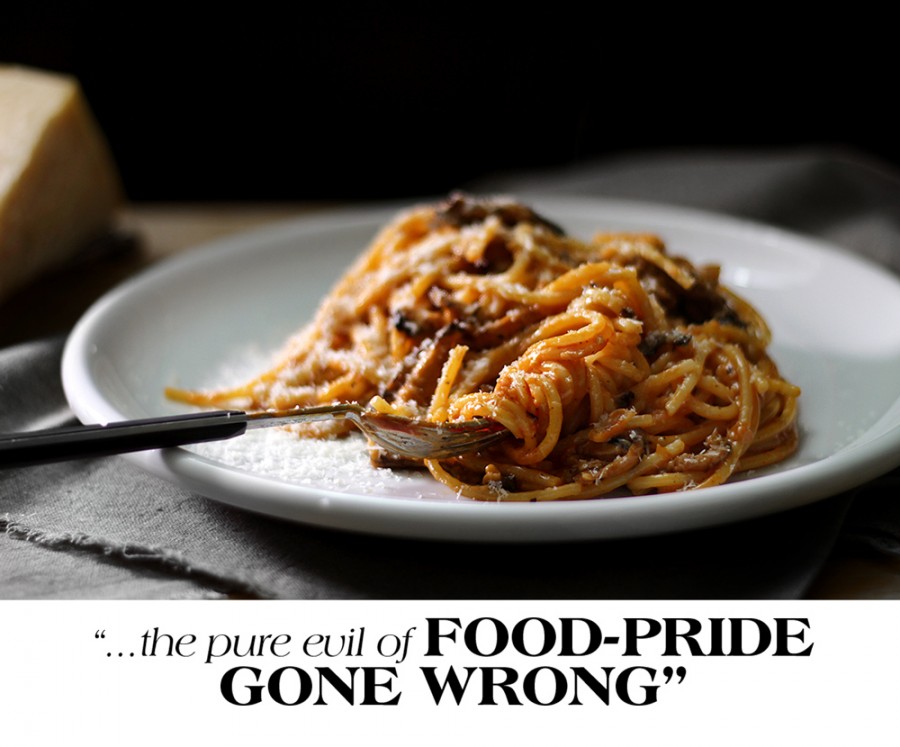 spicy cheesy. gochujang spaghetti