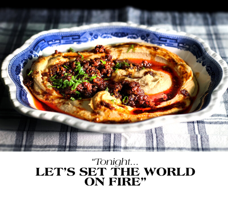 WOODLAND FIRE SICHUAN-HUMMUS – Lady and Pups