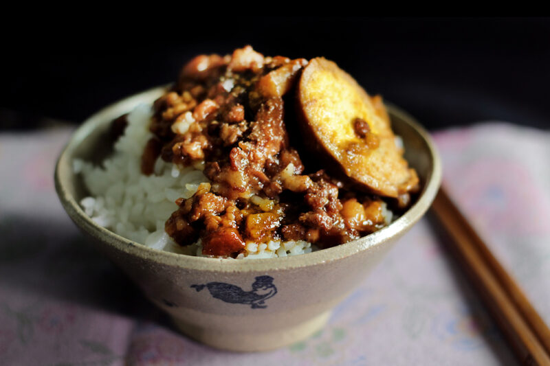 TAIWAN PORK RAGU ON RICE – LU ROU FAN – Lady and Pups