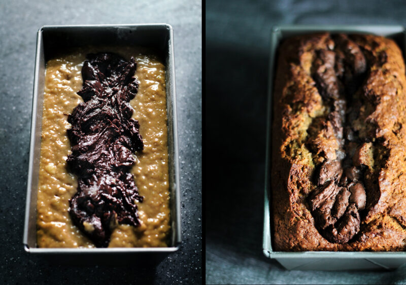 MOLTEN-CHOCO BANANA BREAD – Lady and Pups