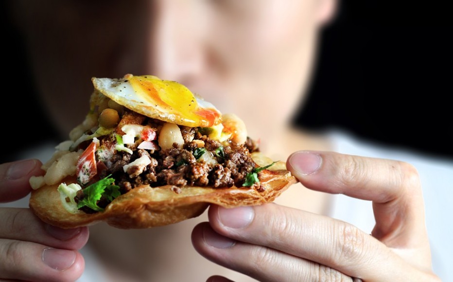 EASY MOLE-D BEEF TOSTADAS