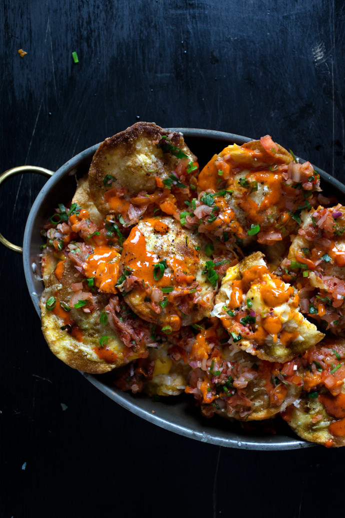 FRIED PORK DUMPLING + KIMCHI NACHOS – Lady and Pups