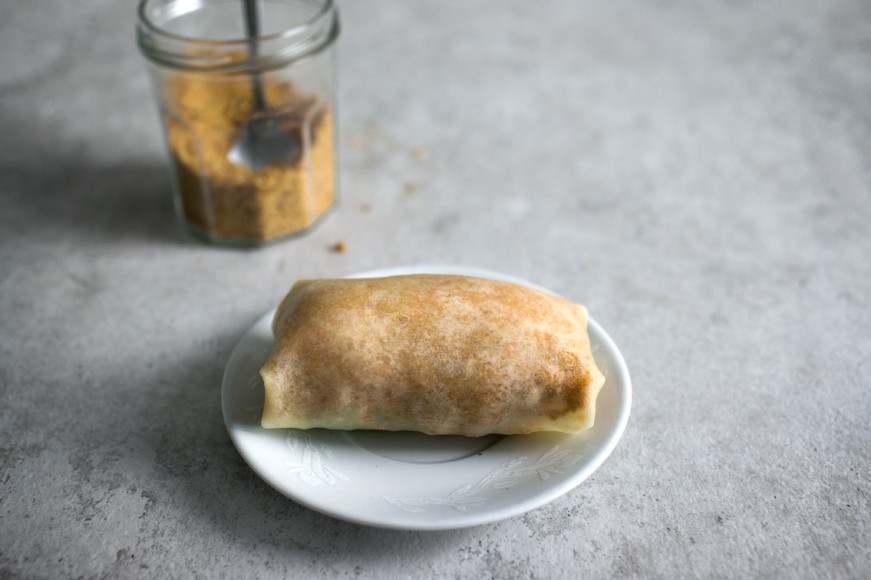 THE PARADOX OF ICE CREAM-SPRING ROLL W GROUND PEANUT BRITTLE