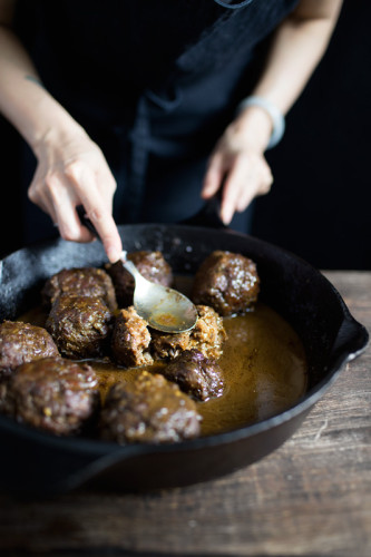 XI'AN STYLE SMUSHED LAMB MEATBALL BURGER