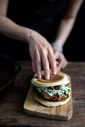 XI'AN STYLE SMUSHED LAMB MEATBALL BURGER