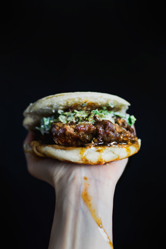 XI'AN STYLE SMUSHED LAMB MEATBALL BURGER