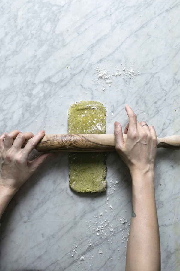 MATCHA SPAGHETTI W/ CHILI AND CHEESE