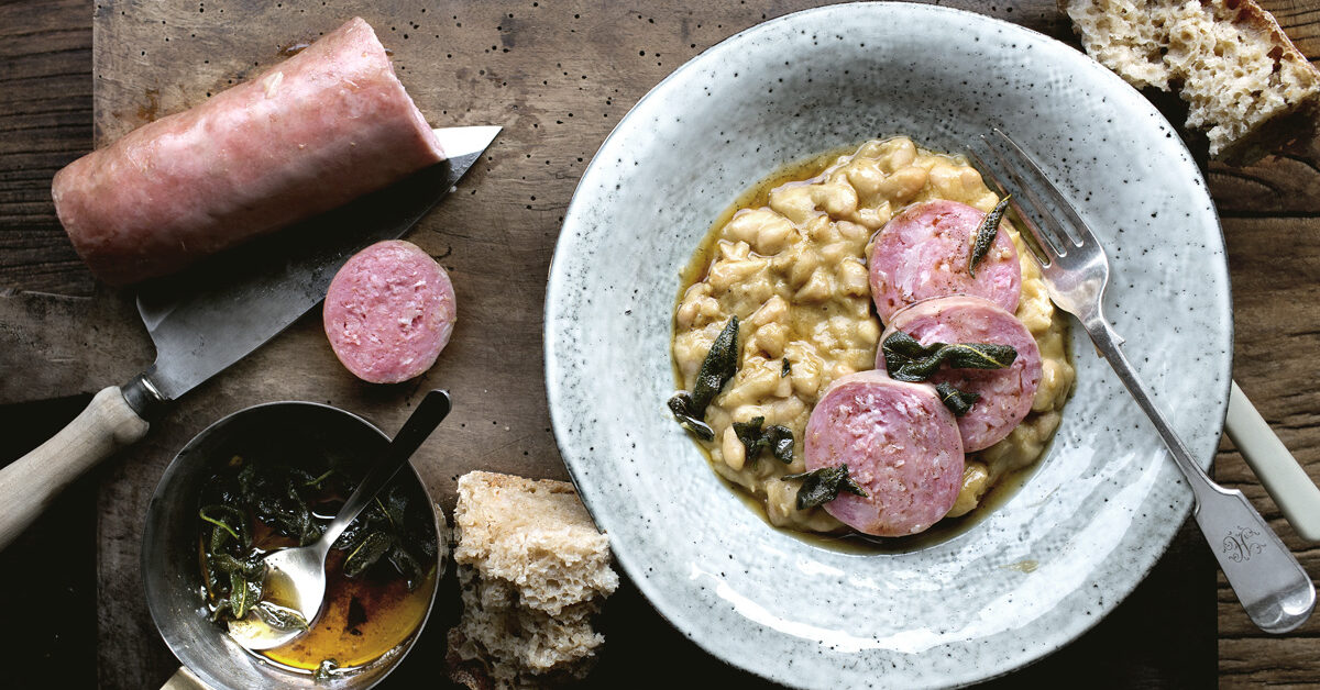 FRANCE PART I, and Lyonnaise sausage w/ warm beans and sage butter ...