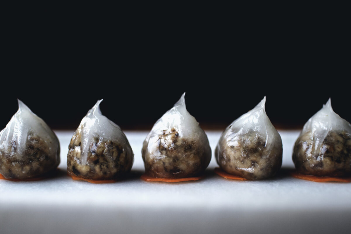 DIM SUM MONTH: GLASS DUMPLINGS W/ MUSHROOMS AND SMOKED GOUDA CHEESE ...