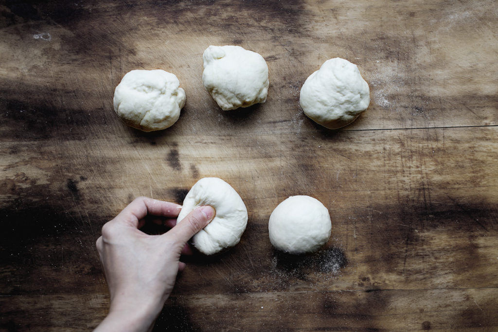 BIALY STUFFED W/ CREAM CHEESE AND HONEY DATES