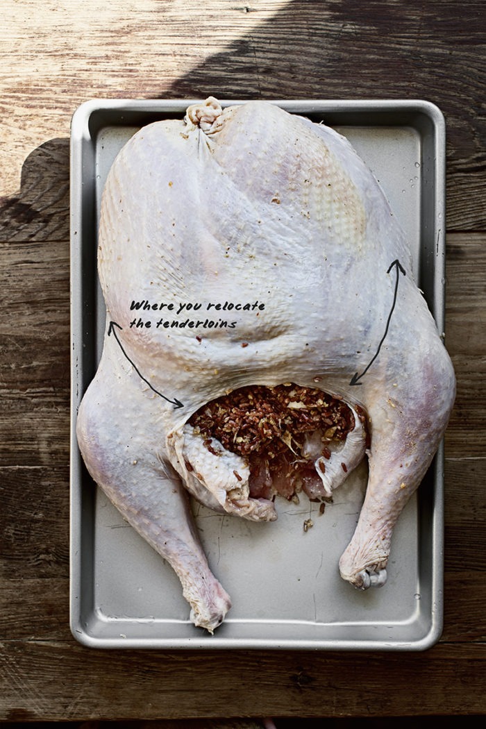 Boneless “turkey purse” w/ stuffings and peppercorn gravy – Lady and Pups