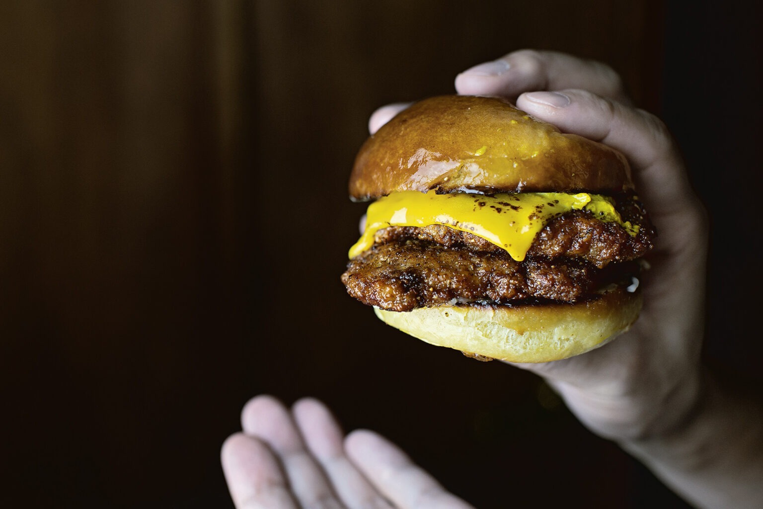 Chicken crackling smash burger – Lady and Pups