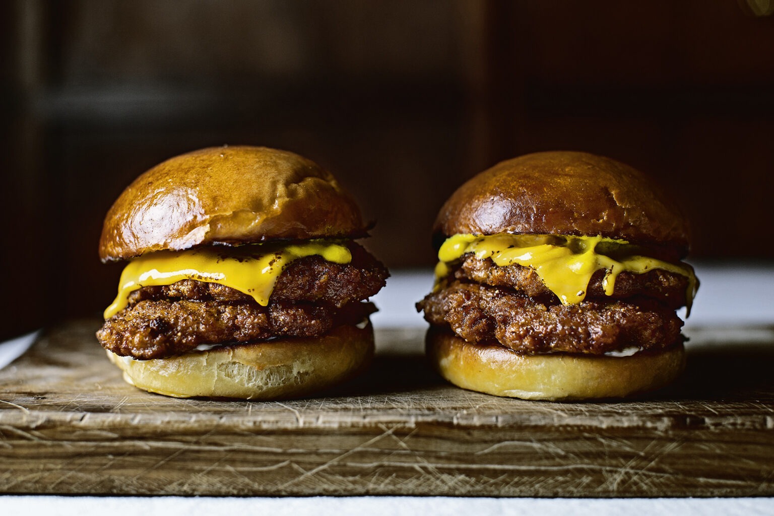 Chicken crackling smash burger